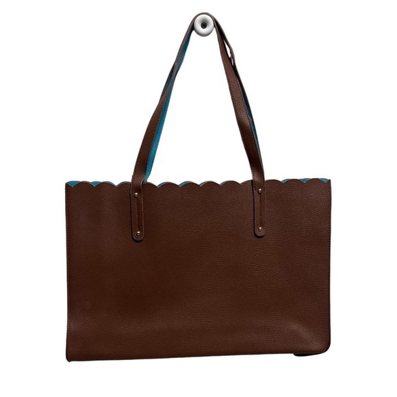 Mainstreet Collection | Bags | Msc Brown Teal Blue Vegan Leather ...